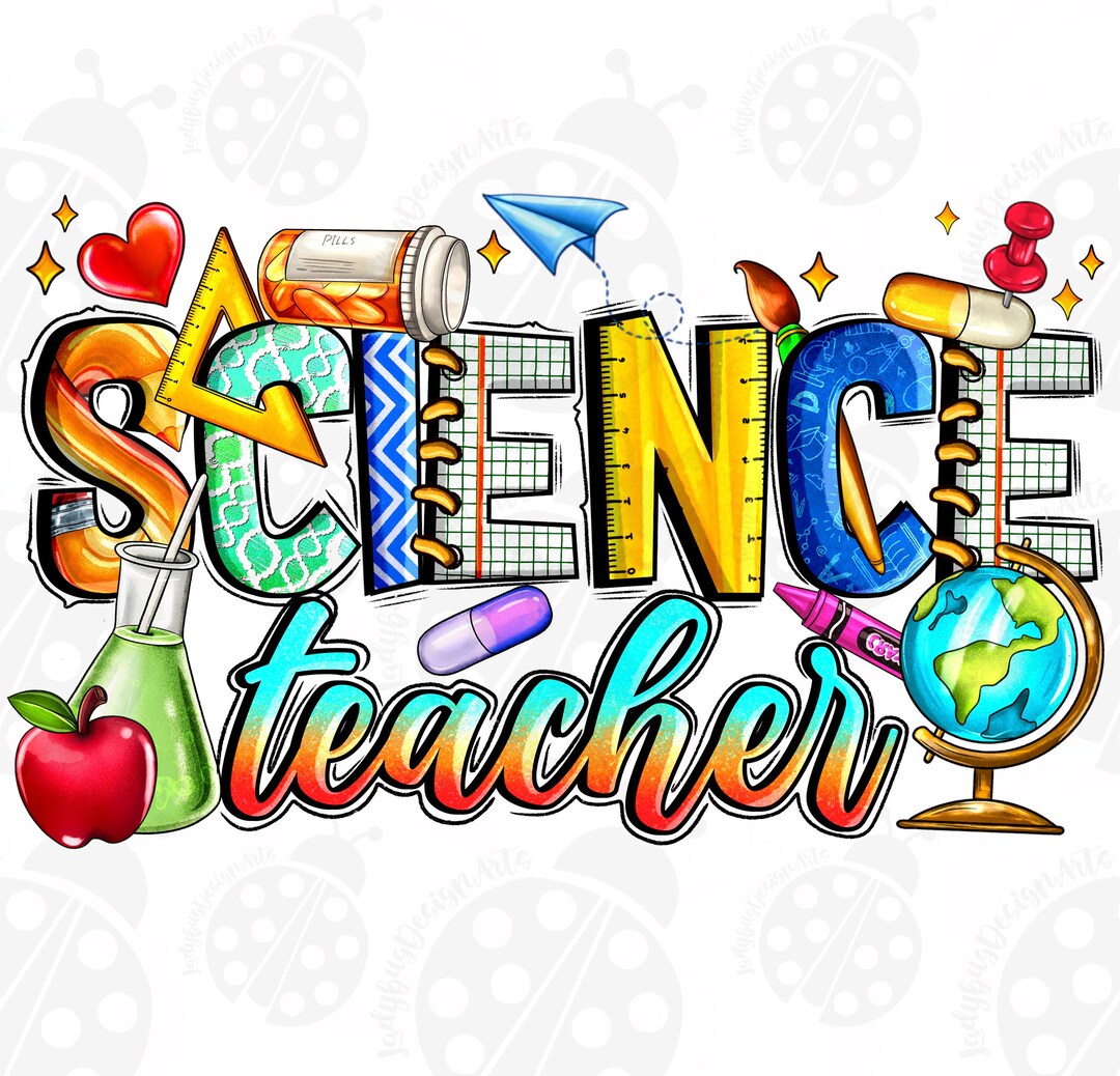 Science Teacher Png Sublimation Design Download, Teacher's Day Png ...