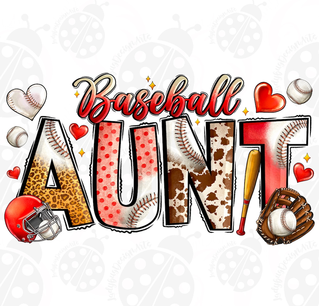 Baseball Aunt PNG, Baseball Aunt Sublimation, Baseball Leopard Design ...