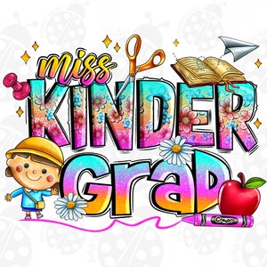 Miss Kinder Grad Png, Graduation Png Sublimation Design Download, Png ...