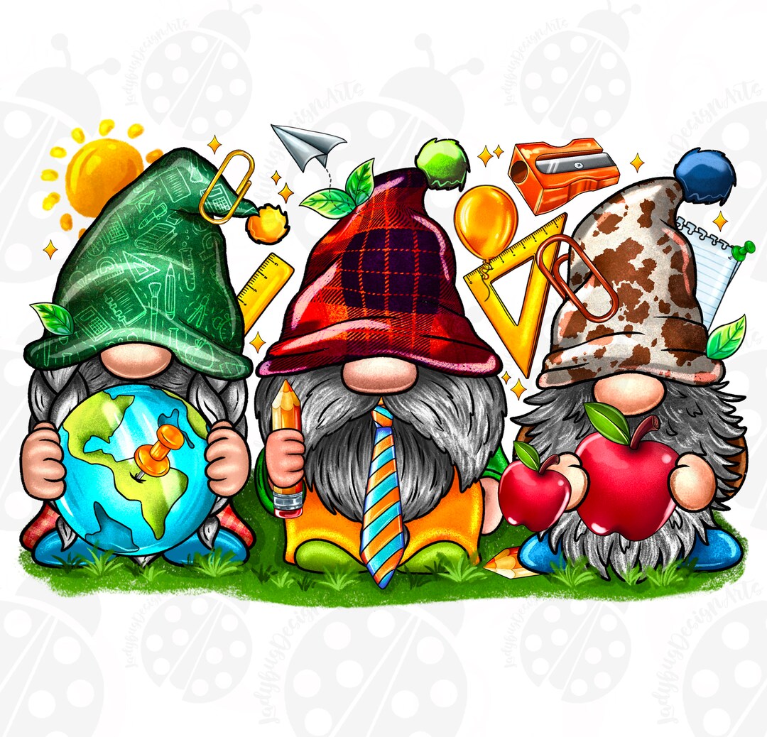 Teacher Gnomes Png, Teacher's Day Png, Back to School Png, Teacher ...