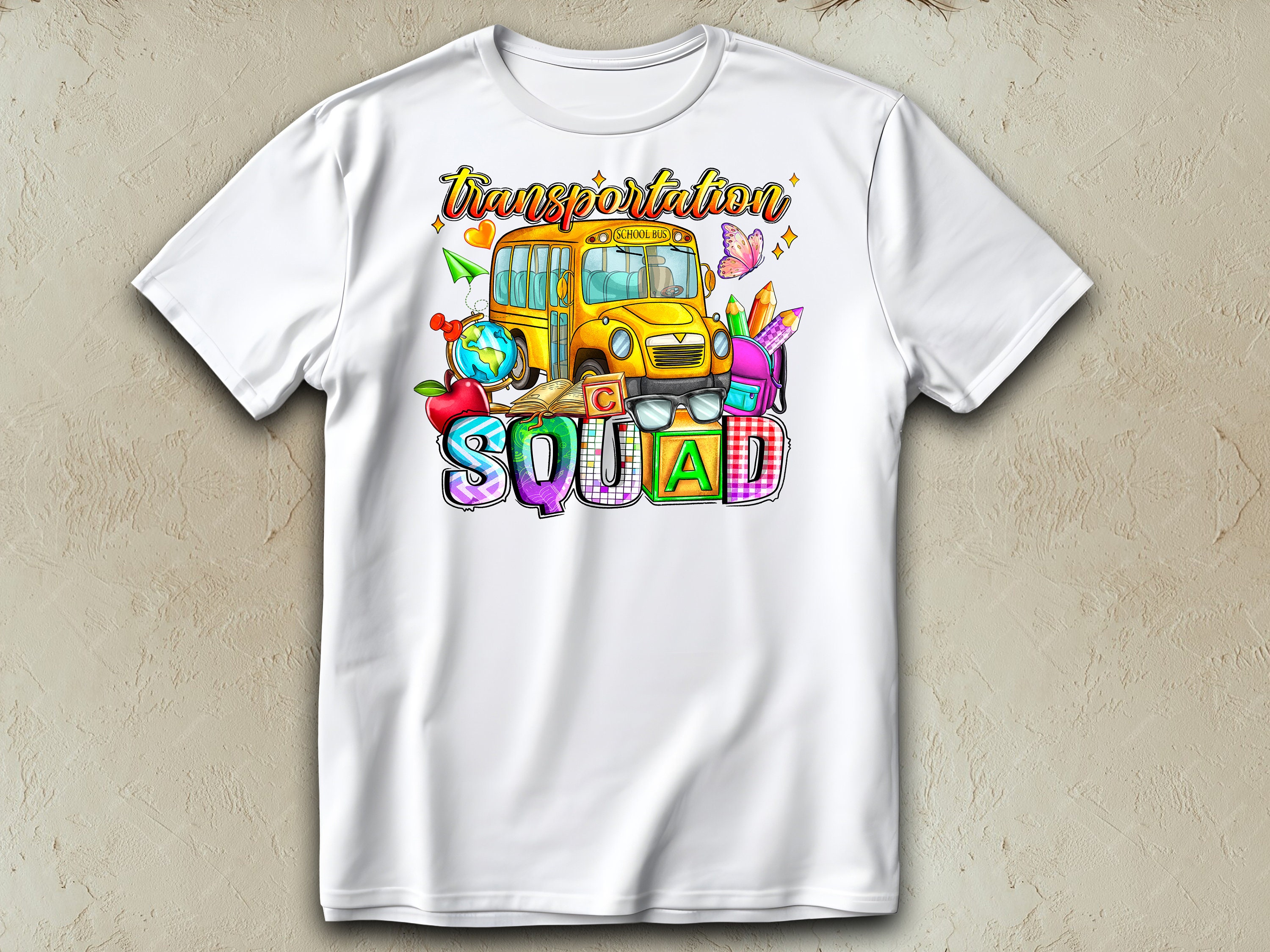 Transportation Squad School Bus Png Sublimation Design, Teacher Png ...