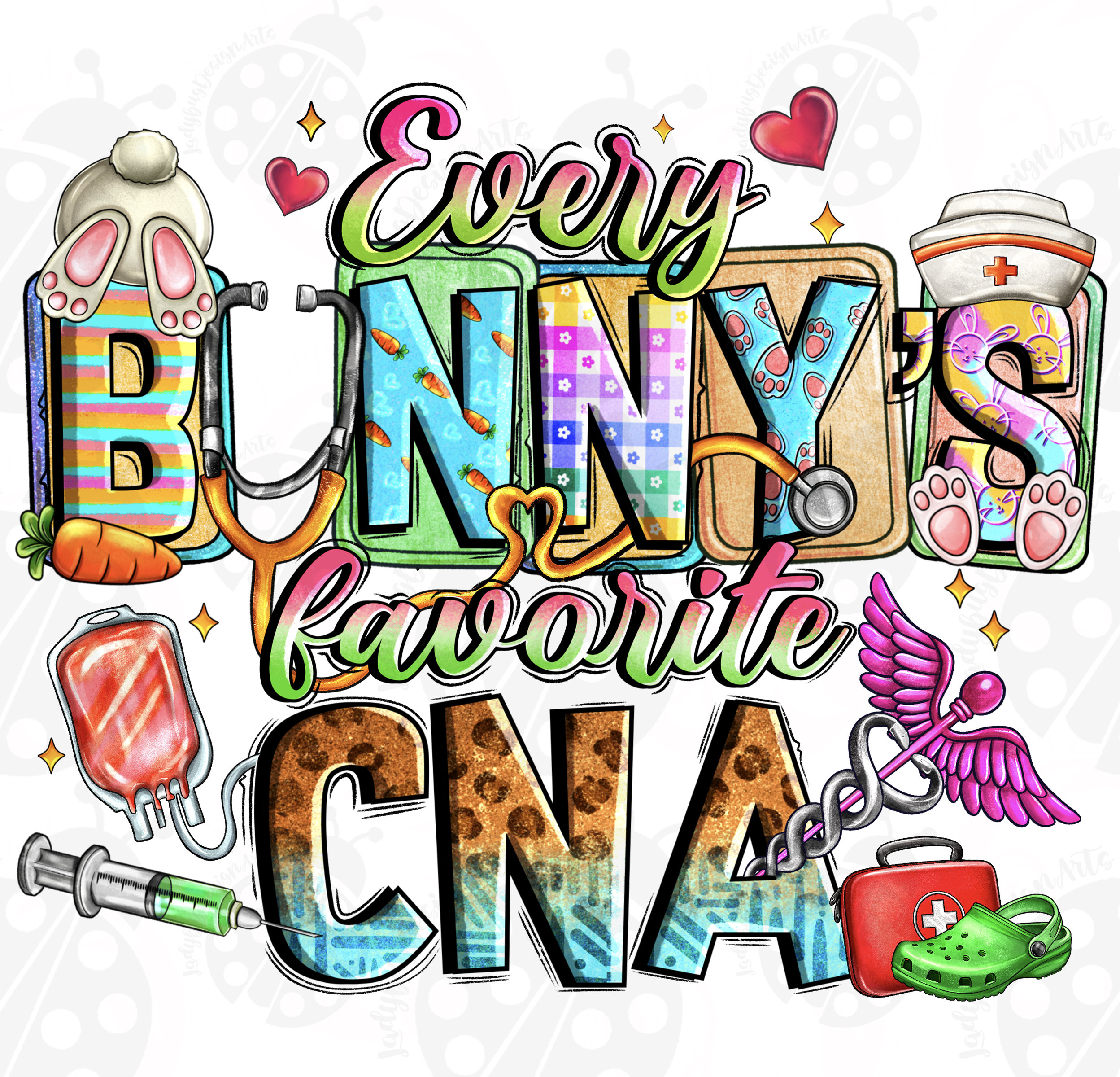 Every Bunny's Favorite CNA Png, Sublimation Design,easter Day Png ...