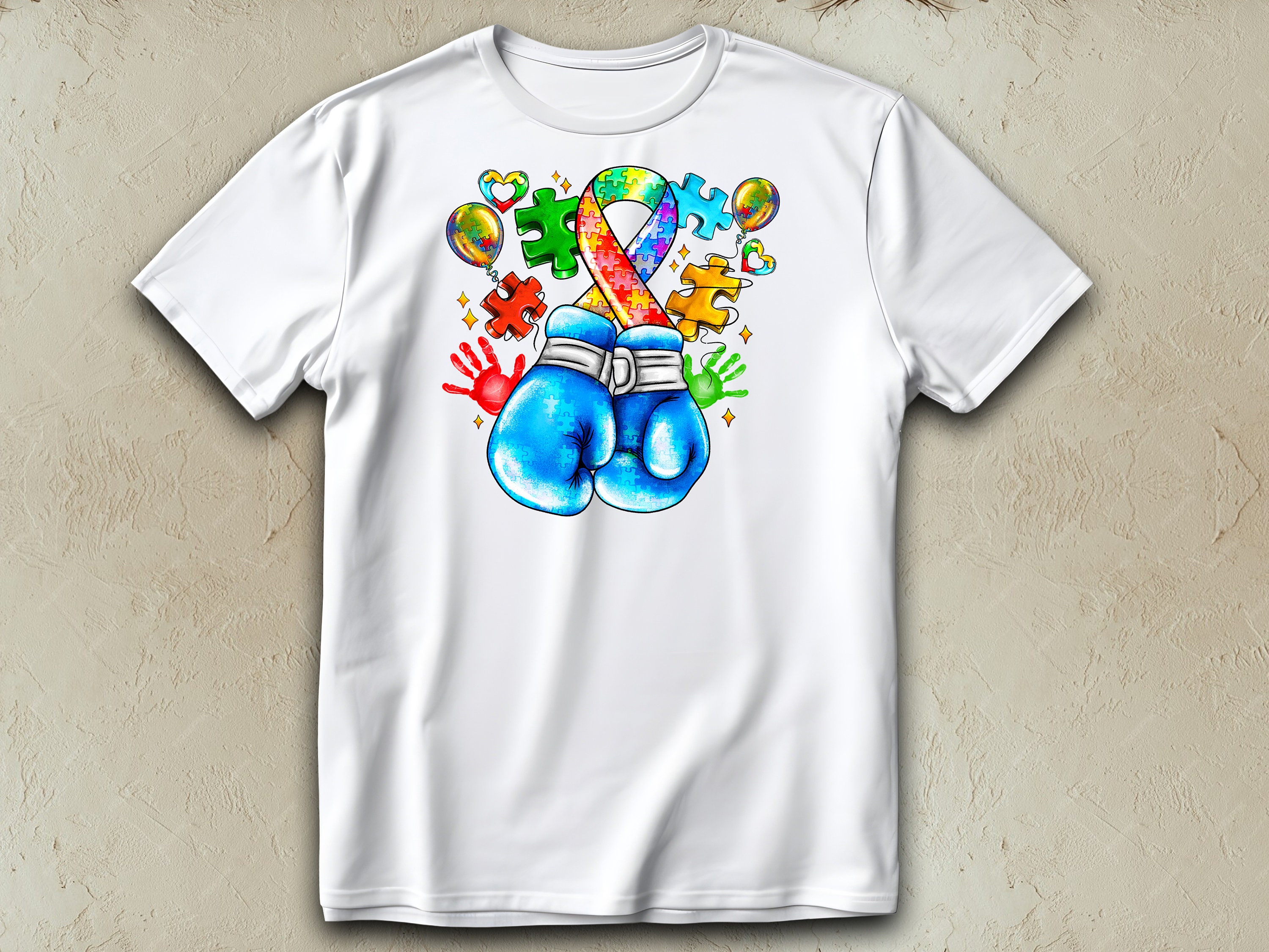 Autism Awareness With Boxing Gloves Png Sublimation Design Download ...