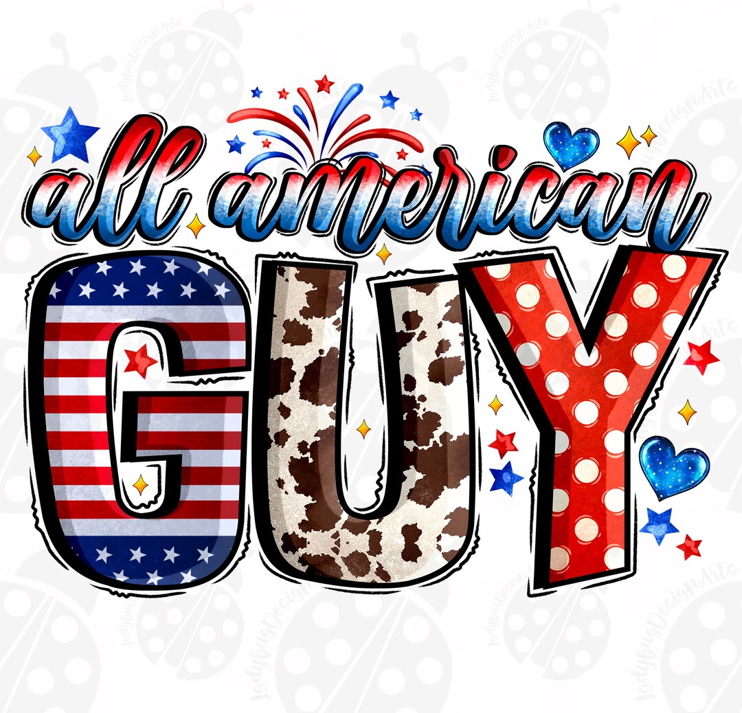 All American Guy Png Sublimation Design Download, 4th of July Png ...