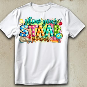 Retro Show Your Staar Power Png, Test Day Png, Teacher Png Testing Png ...