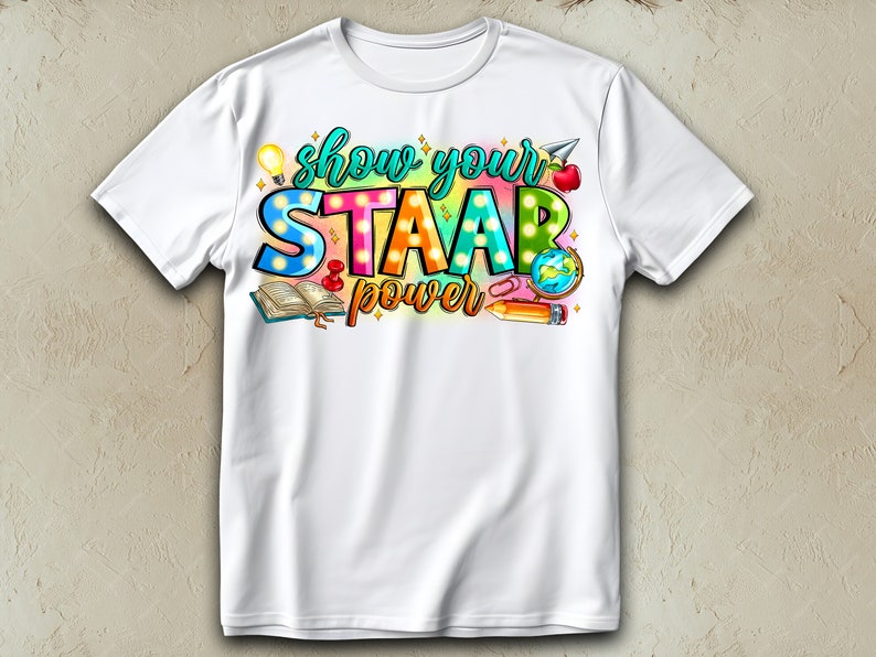 Retro Show Your Staar Power Png, Test Day Png, Teacher Png Testing Png ...