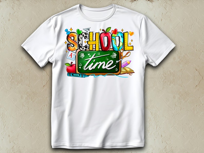 School Time Png Sublimation Design Download, Western School Png, School ...