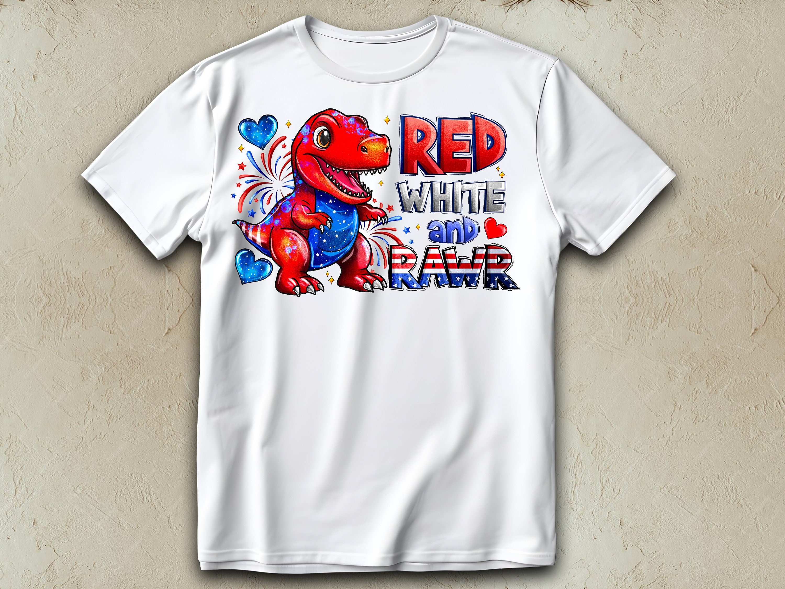 Red White and Rawr Png Sublimation Design Download, 4th of July Png ...