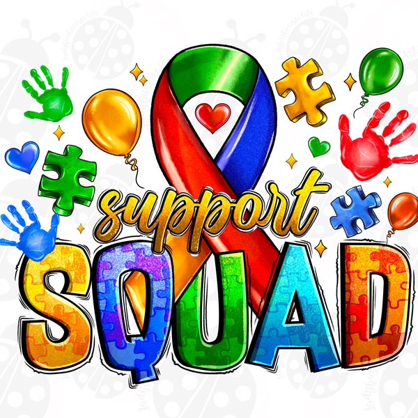 Autism Support Squad Png - Etsy