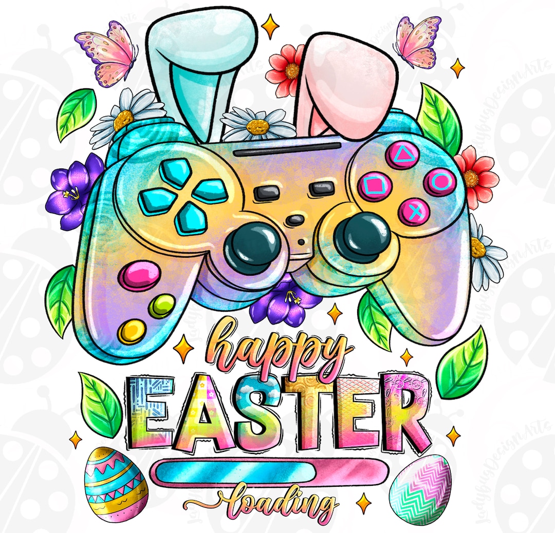 Easter Gamer Png, Sublimation Design Download, Easter Bunny Gamer Png ...