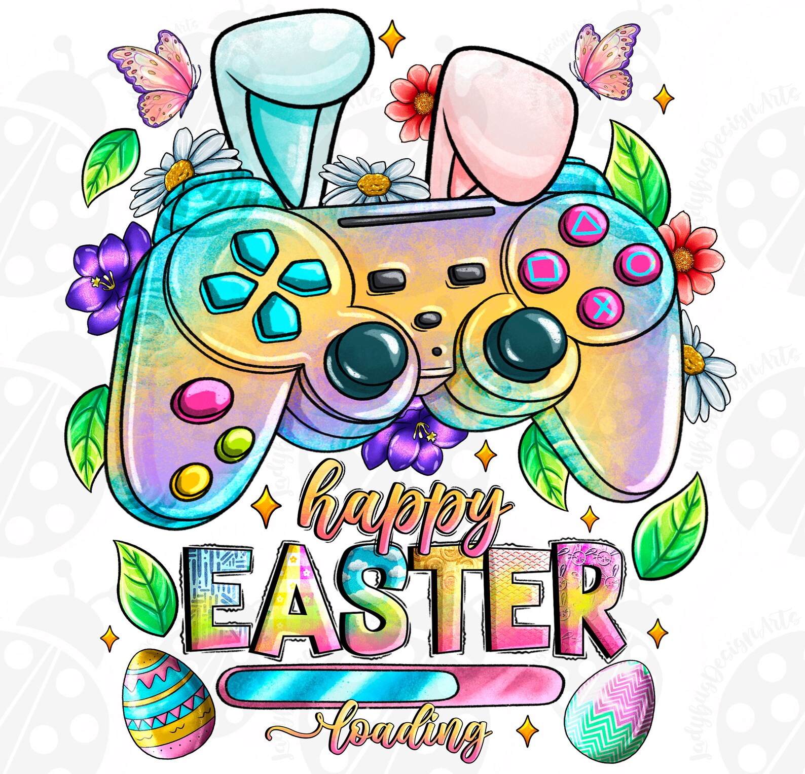 Easter Gamer Png, Sublimation Design Download, Easter Bunny Gamer Png ...