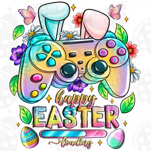 Easter Gamer Png, Sublimation Design Download, Easter Bunny Gamer Png ...