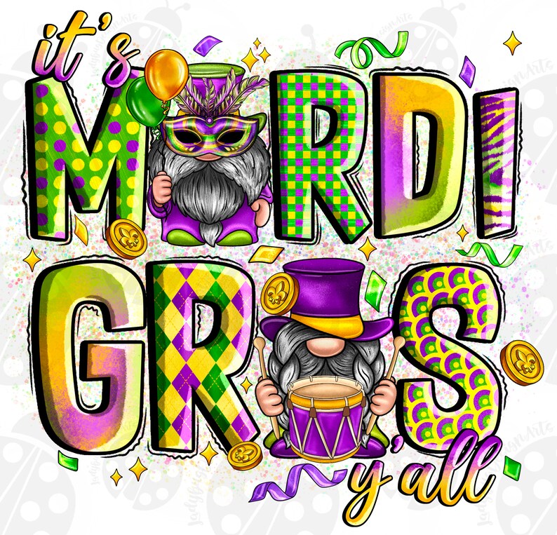 It's Mardi Gras Yall Png Sublimation Design, Happy Mardi Gras Png ...