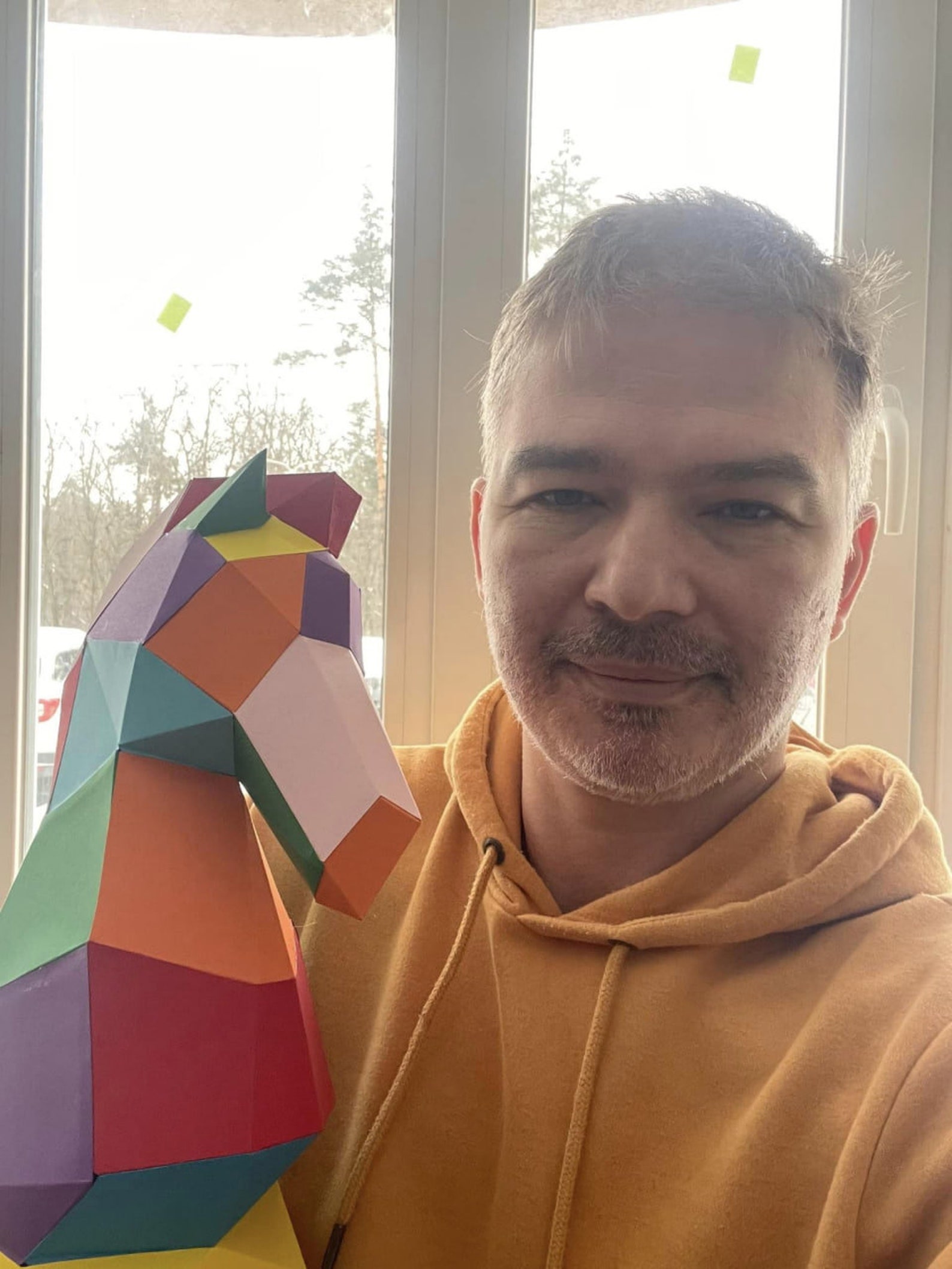 Color Chess Knight, Papercraft Kit, Chess Decor, Chess Gift, Lowpoly ...