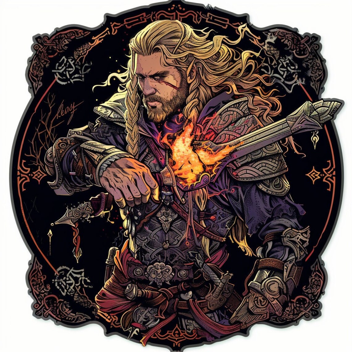 Elden Ring Digital Printable Stickers Set | Fantasy RPG Inspired Art ...