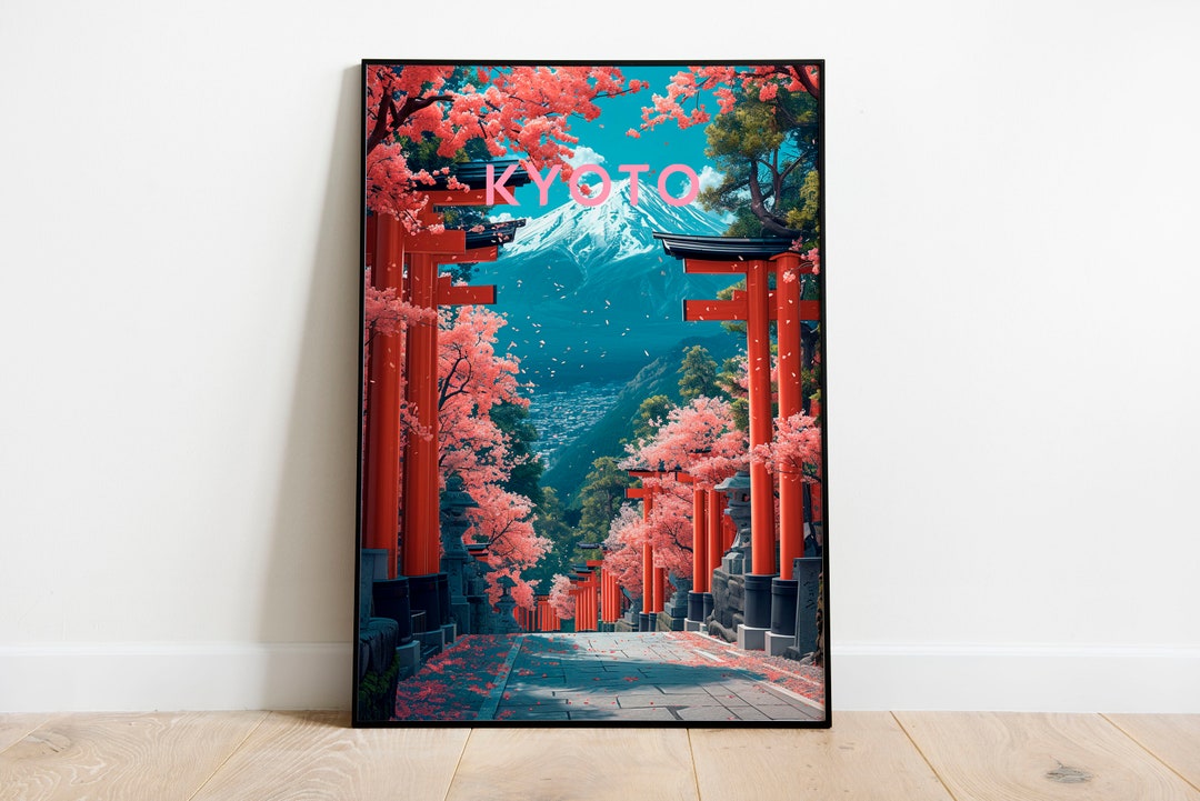 Kyoto Travel Poster - Japan, - Fushimi Inari Shrine Poster, Japan ...