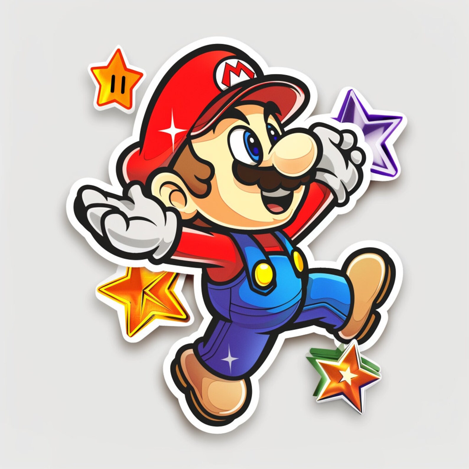 Super Mario Digital Printable Stickers Set | Super Mario Inspired Art ...