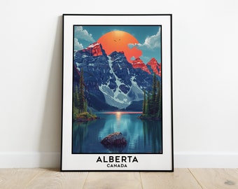 Alberta Travel Poster - Etsy