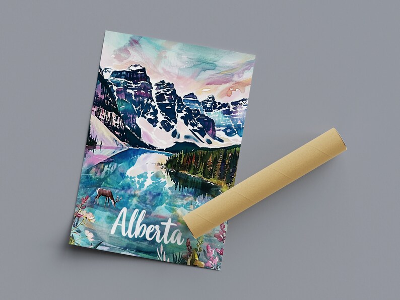 Explore the Majestic Beauty of Alberta Captivating Travel Poster ...