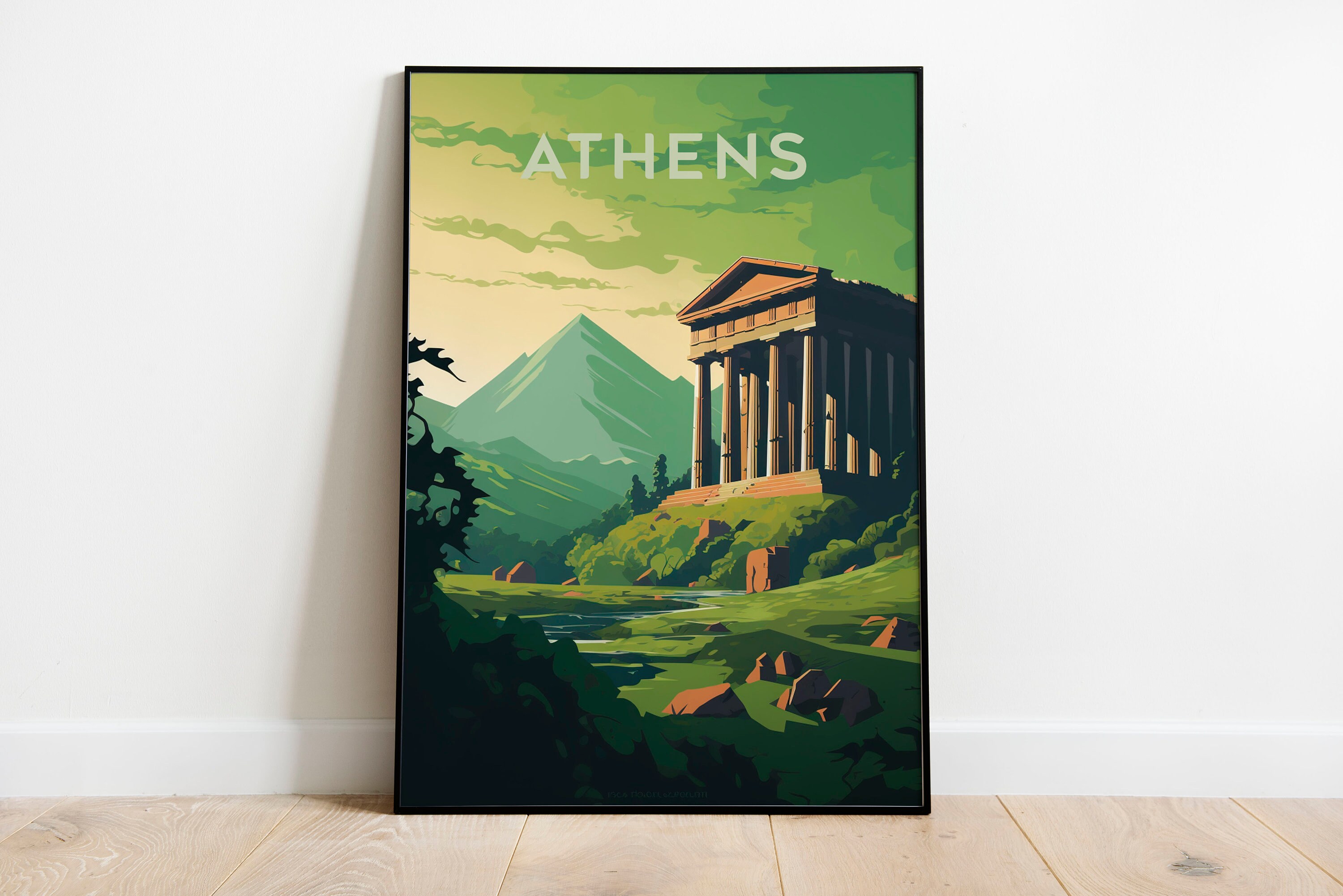 Athens Travel Posters Greece, Athens Poster Bundle 5 Pieces, Greece ...