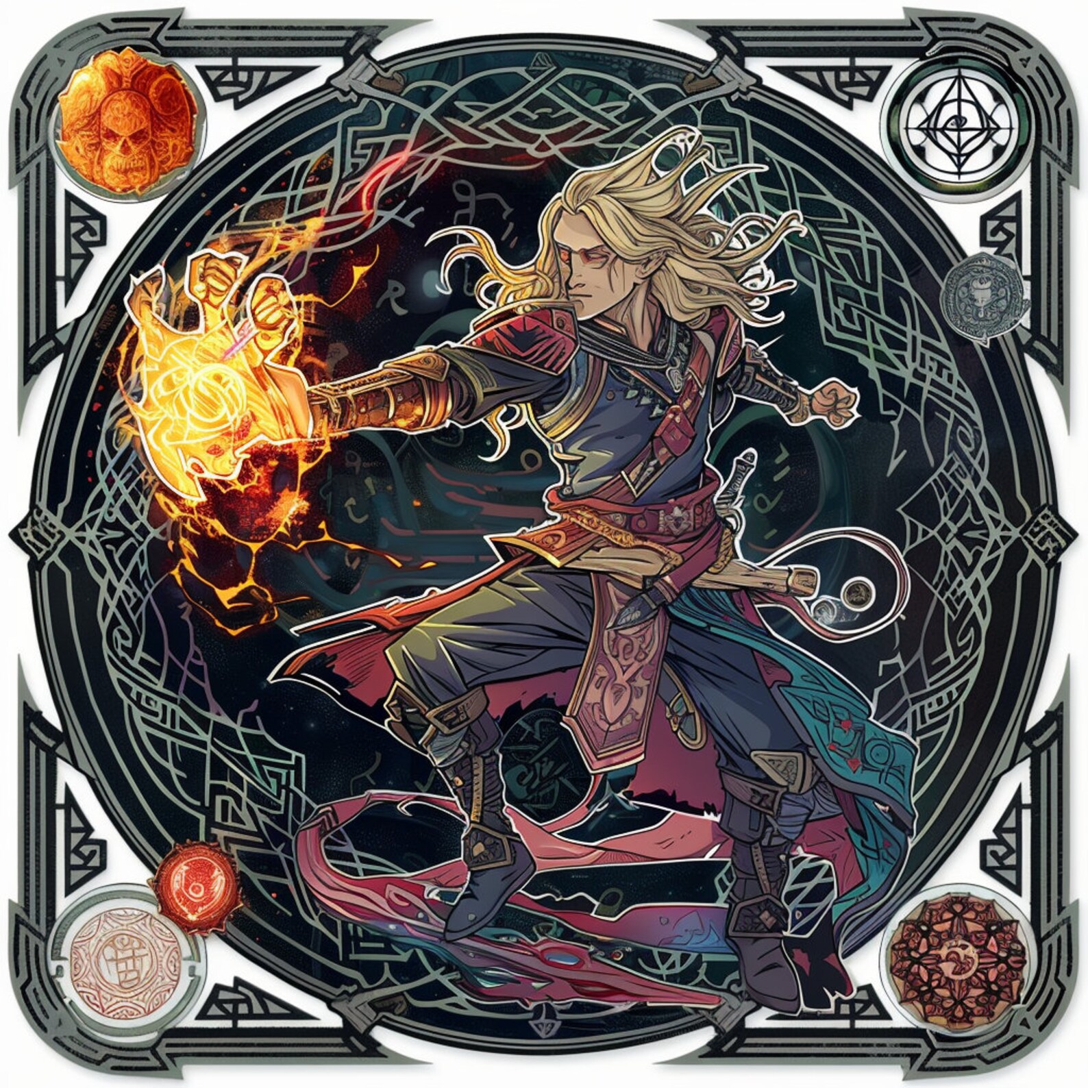 Elden Ring Digital Printable Stickers Set | Fantasy RPG Inspired Art ...