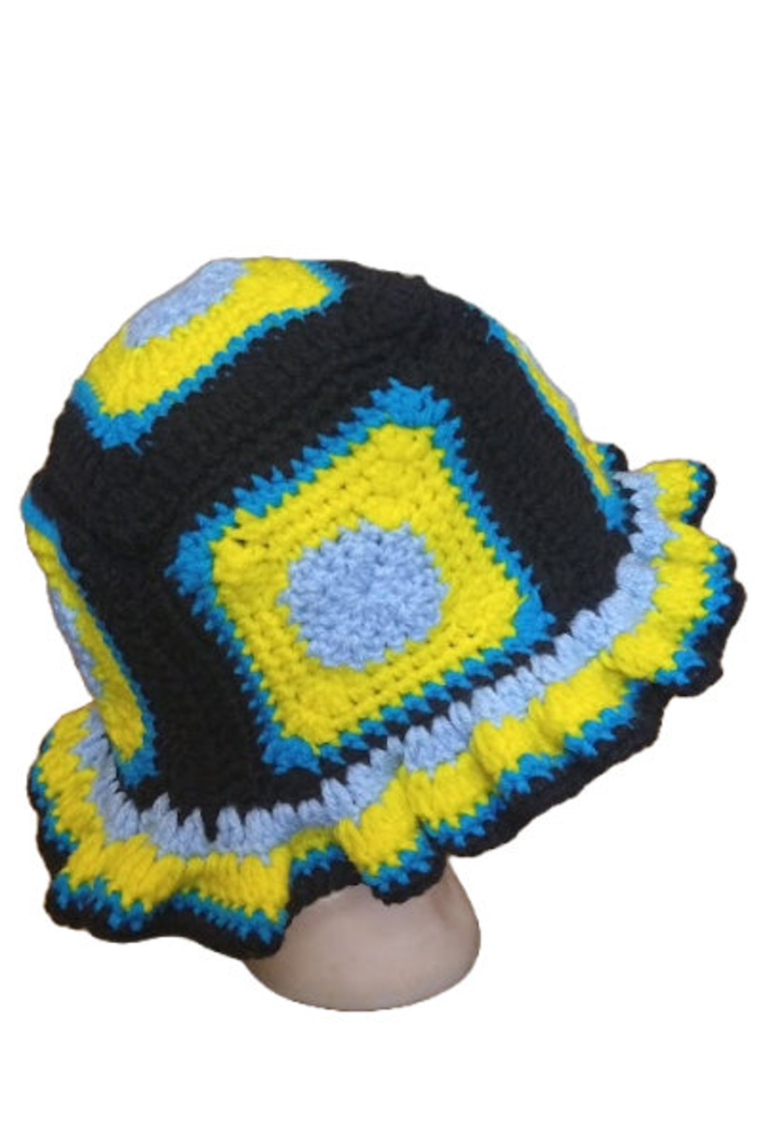 Granny Square Ruffle Hat - Etsy