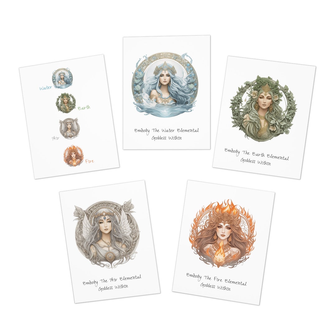 Elemental Goddesses Multi-design Message Cards (5-pack) - Etsy