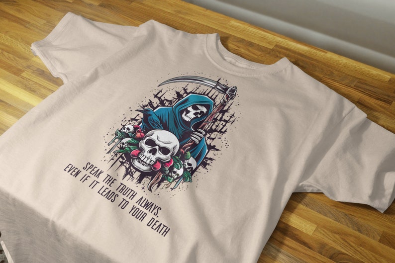 Reaper Shirt, Skull Shirt, Raven Shirt, Grimm Reaper, Halloween Shirt ...
