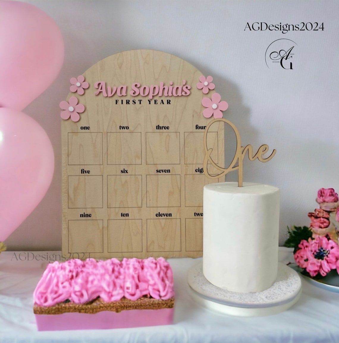 Daisy First Year Photo Board, Daisy Party, Daisy Boho Birthday, First ...