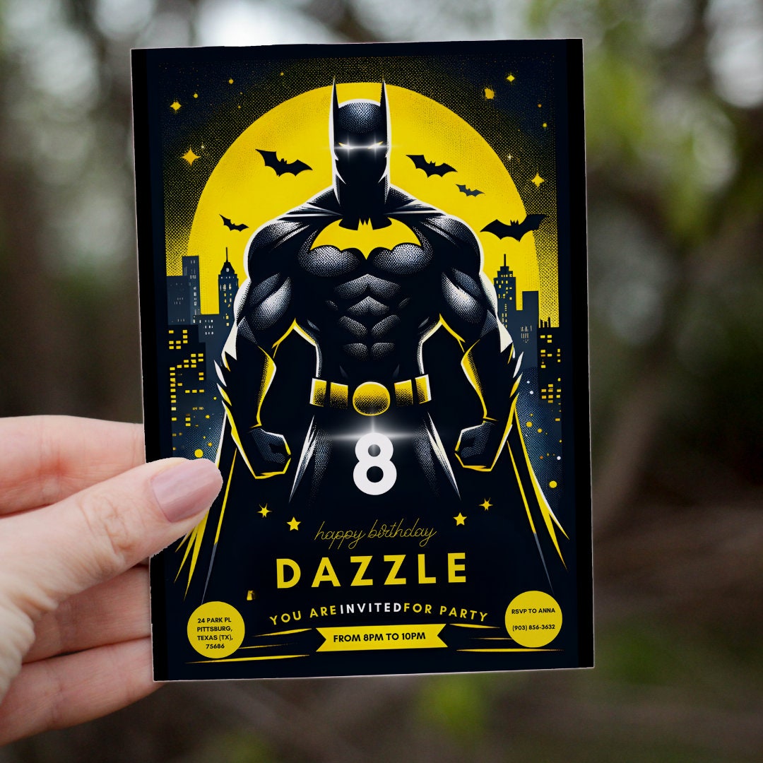Superhero Birthday Invitation, Birthday Invitation, Party Invitation ...