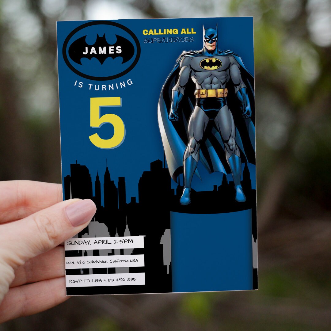 Editable Birthday Invitation, Birthday Invitation, Superhero Party ...