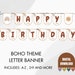 Boho Birthday Banner Template | Printable A-Z Letters (PDF Download) - Etsy