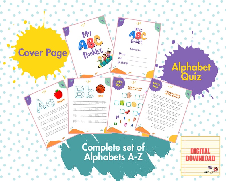 Alphabet Tracing Worksheet | A-Z Handwriting Practice (digital Download ...