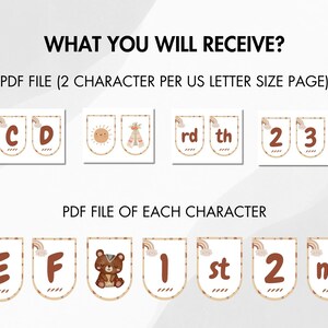 Boho Birthday Banner Template | Printable A-Z Letters (PDF Download) - Etsy