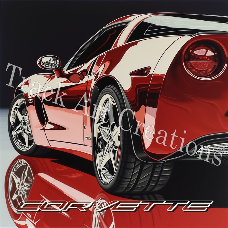 C5 Red Metallic Corvette - Etsy