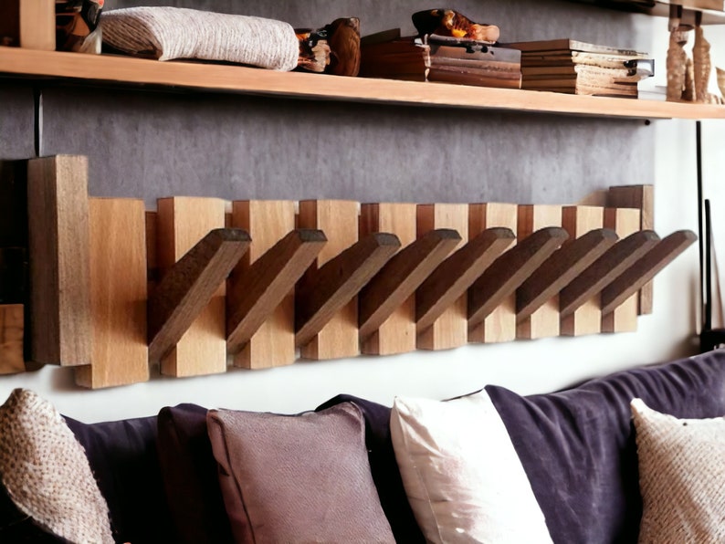 Wall Coat Rack and Shelf - Entrance Hall Furniture - Hanging Hallway ...