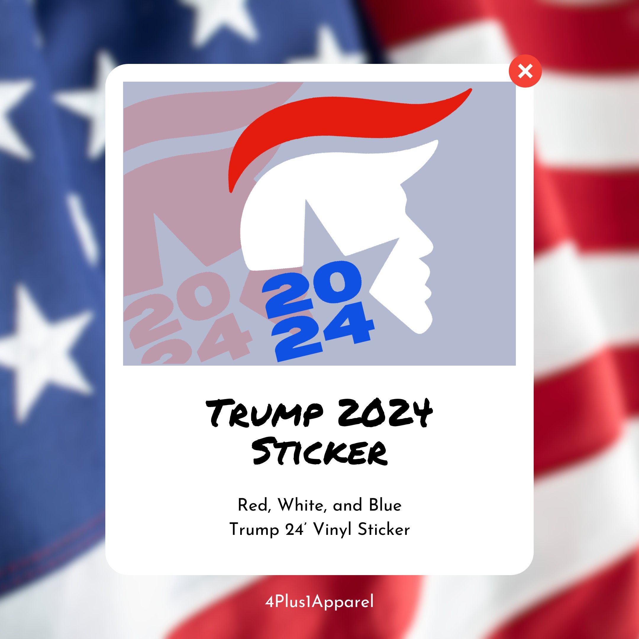 Trump 2024 Vinyl Sticker - Etsy