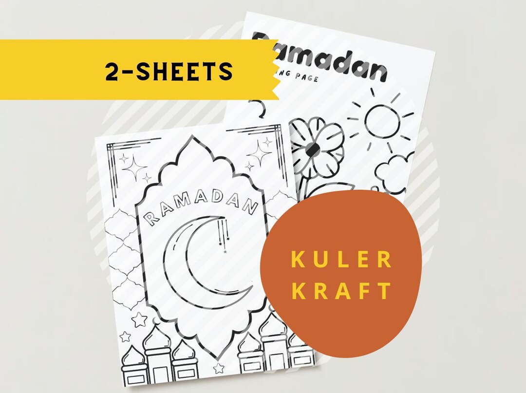 Fun Ramadan Printable Coloring Worksheet Children Kids School Muslim ...