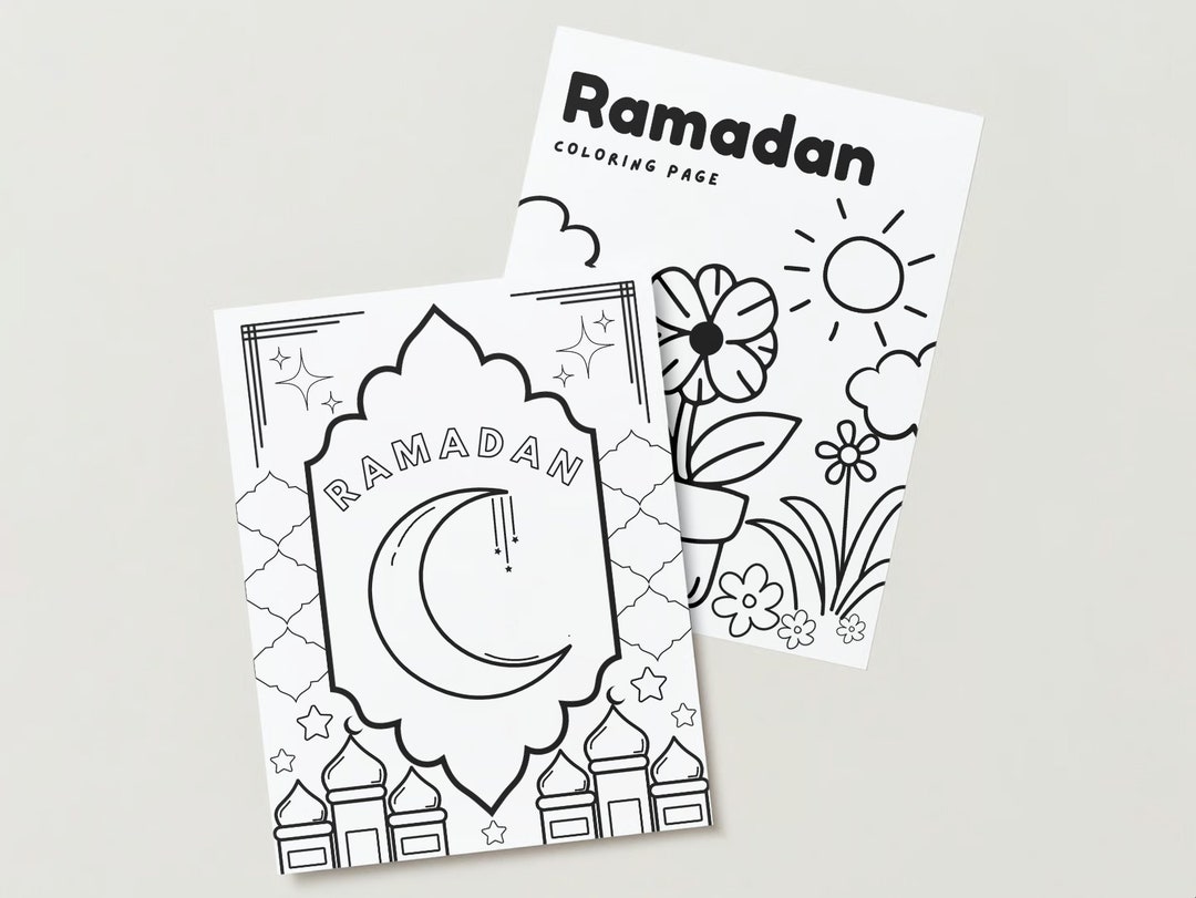 Fun Ramadan Printable Coloring Worksheet Children Kids School Muslim ...