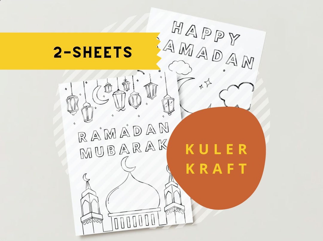 Fun Ramadan Printable Coloring Worksheet Children Kids School Muslim ...