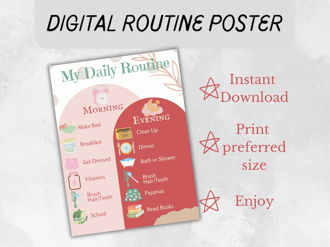 The Daily Routine-template - Etsy