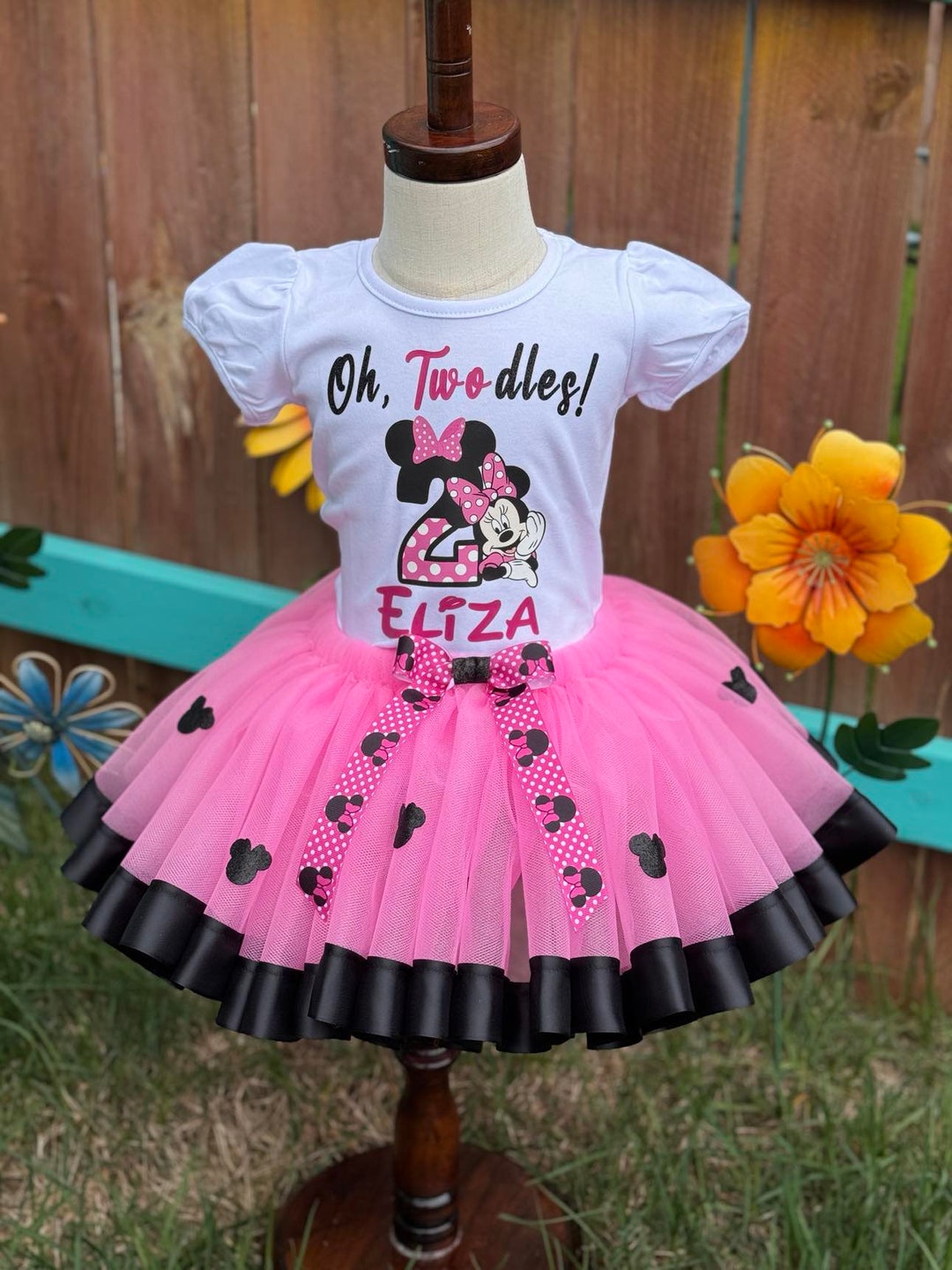 Pink Minnie Mouse Outfit 1st 2nd 3rd 4th 5th 6th 7th... Birthday - Etsy