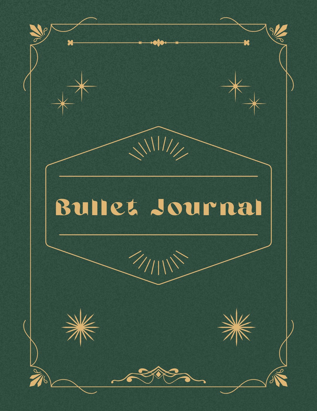 Green Bullet Journal Template, Digital Planner PDF, Printable Pages - Etsy