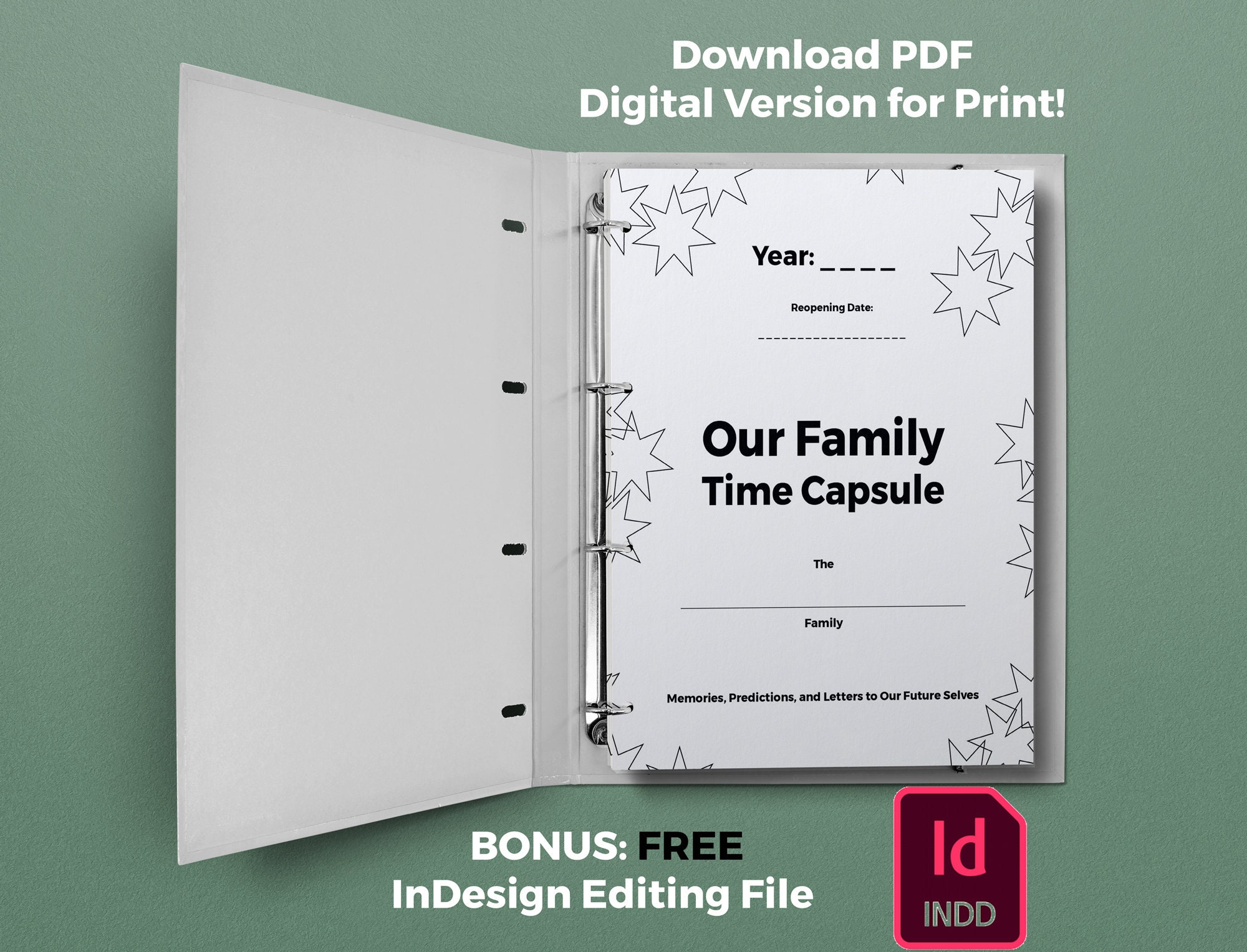 Family Time Capsule Template - Etsy