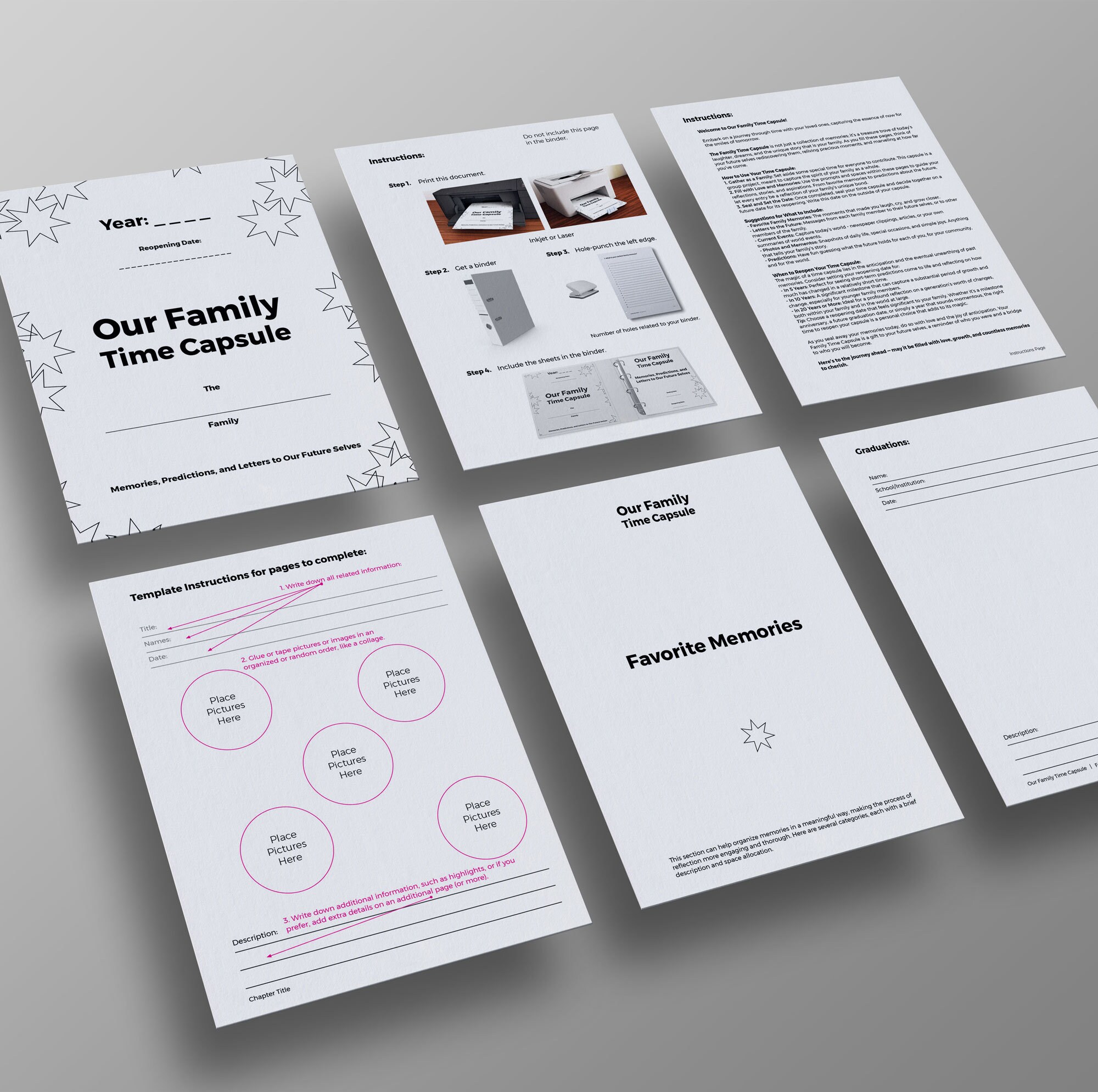 Family Time Capsule Template - Etsy