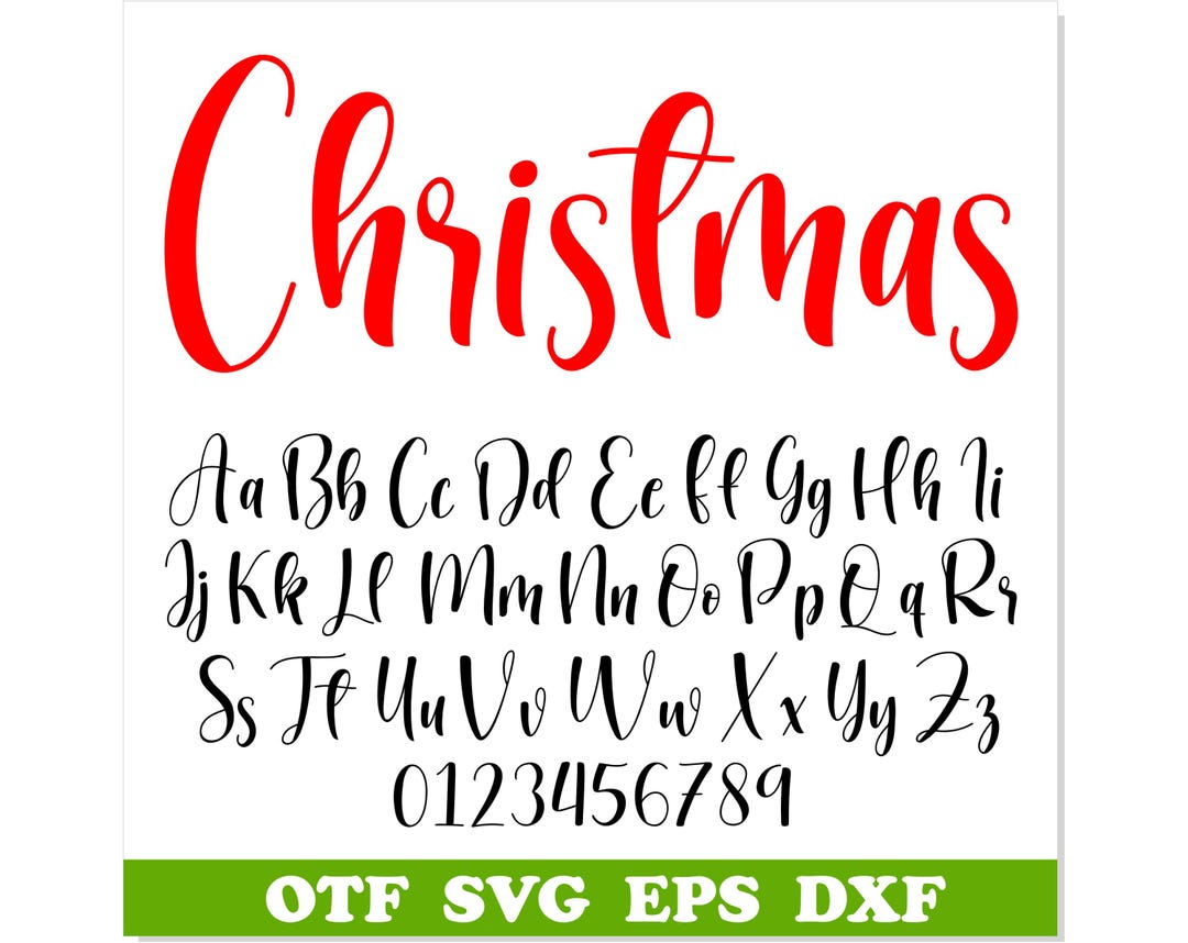 Christmas Font Ttf, Christmas Font Svg, Cursive Font, Calligraphy Font ...