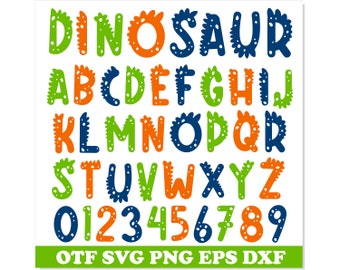 Dinosaur Font SVG PNG, Dinosaur Font TTF, Dino Letters Svg, Baby Font Svg, Kids Fonts, Childrens ...
