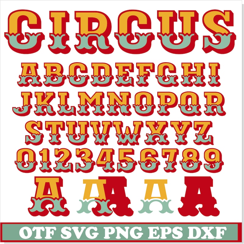 Circus Font - Etsy