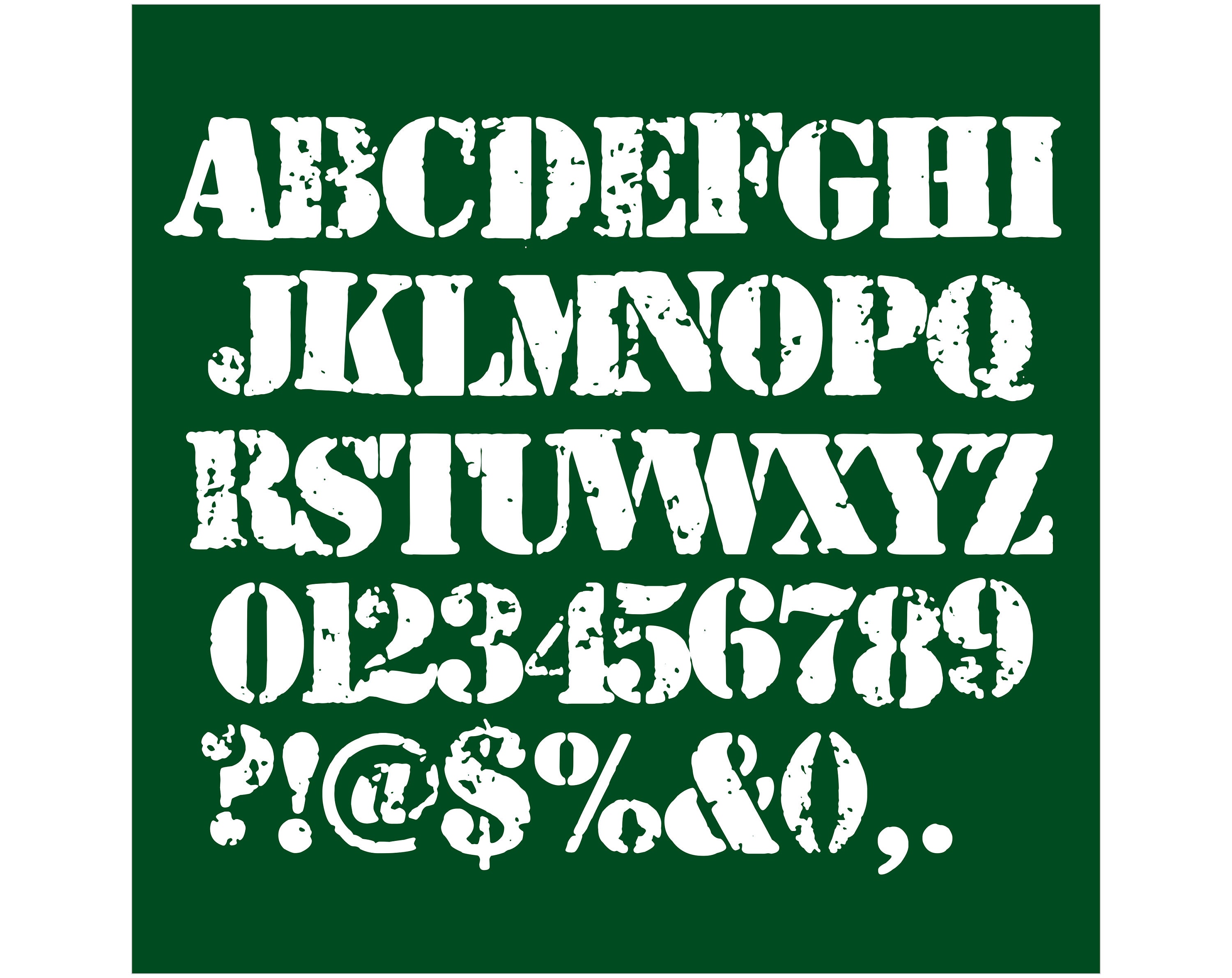 Stencil Font TTF, Stencil Letters SVG, Military Font Svg, Stencil ...