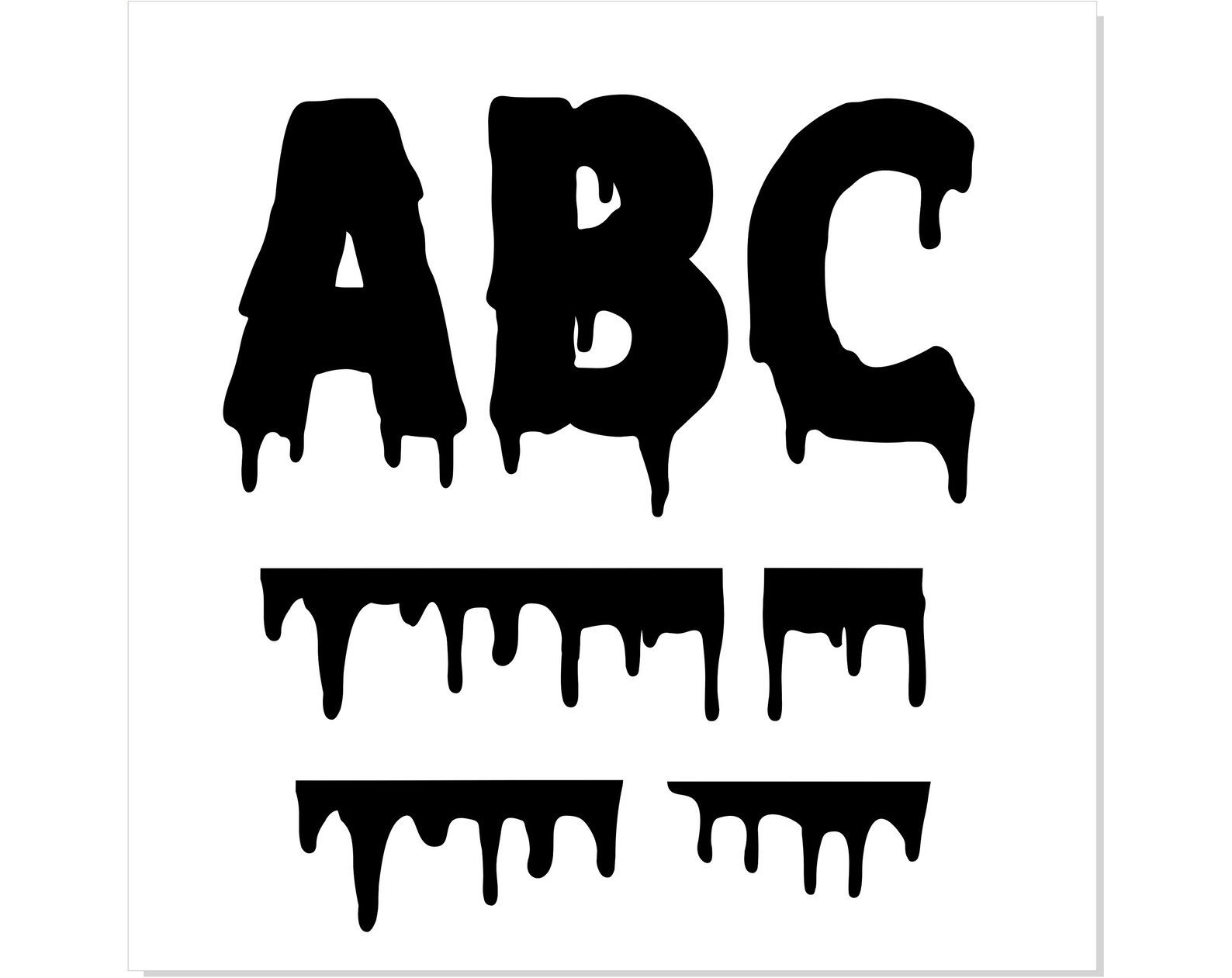 Dripping Font SVG, Dripping Borders Svg Cricut, Dripping Font TTF ...